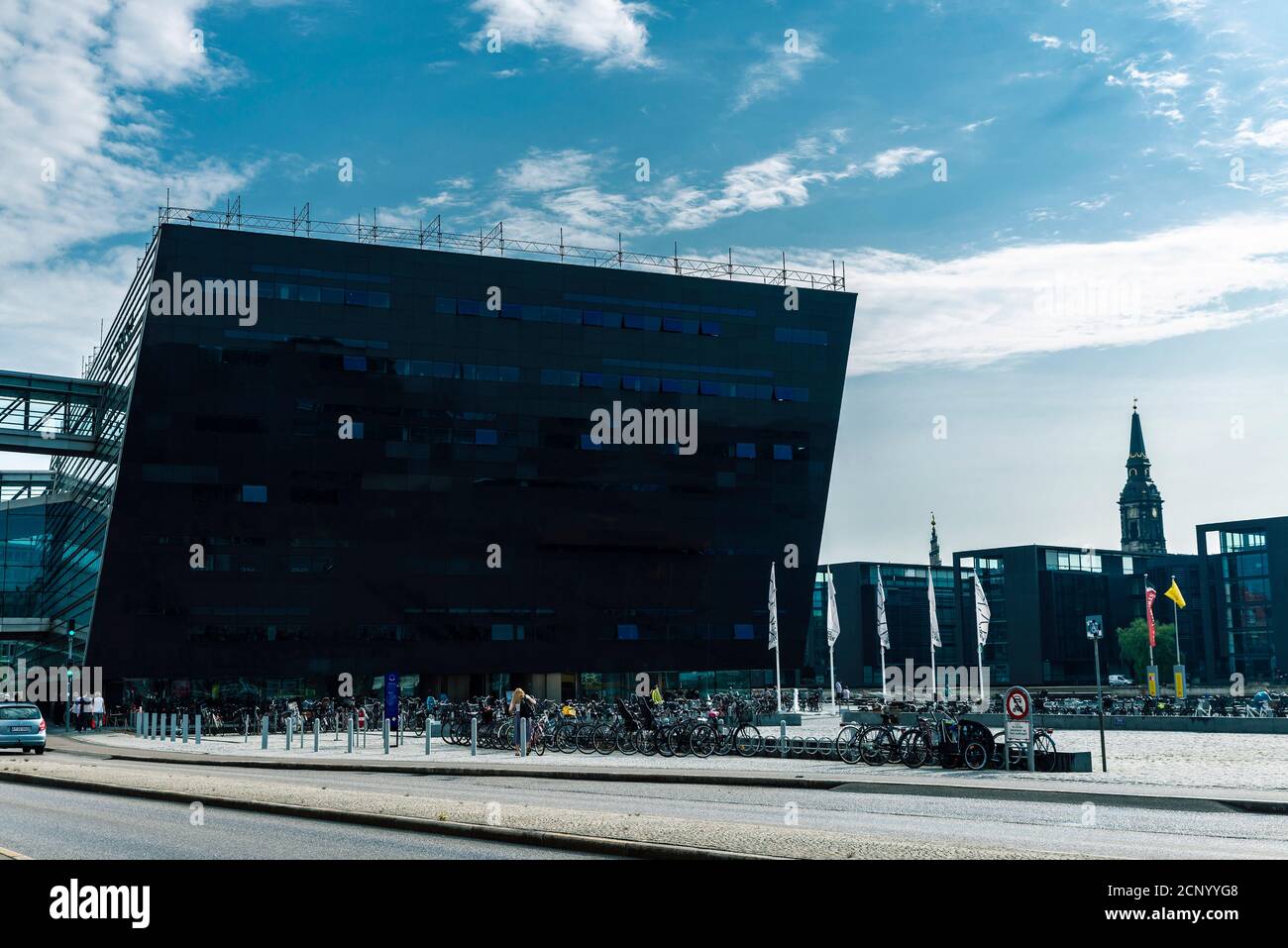 Copenhagen, Denmark - August 27, 2019: Facade of the The Royal Library ...