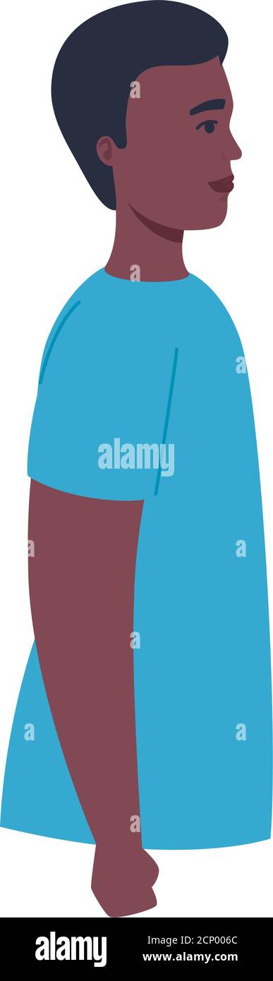 Side view natural male Stock Vector Images - Alamy