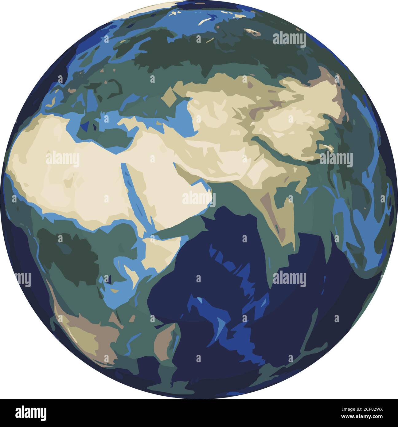 Abstract stylized planet Earth isolated on white, vector Stock Vector ...