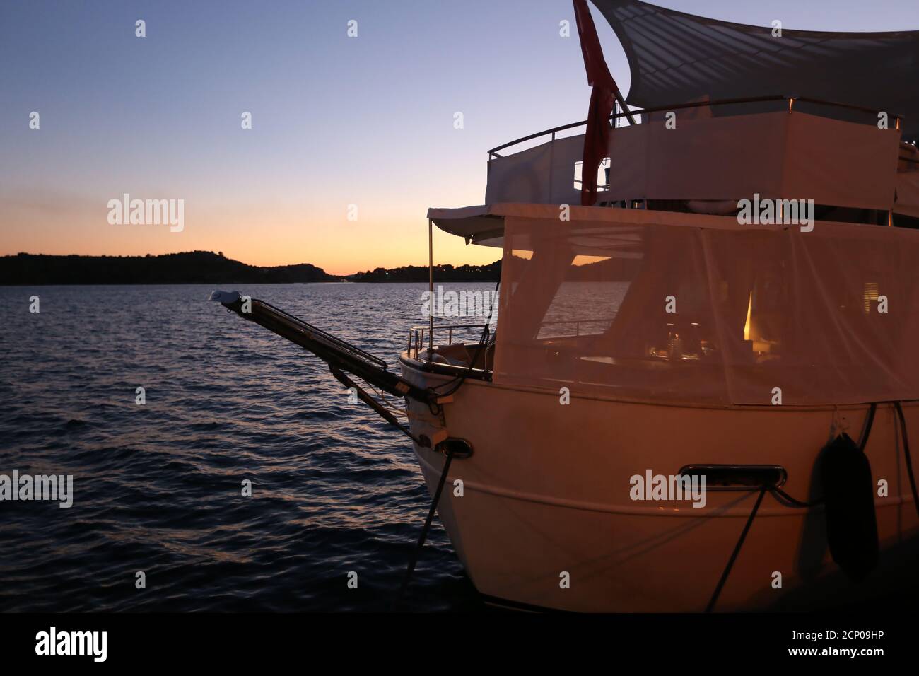 Beautiful summer sunset at sea in Croatia Stock Photo - Alamy