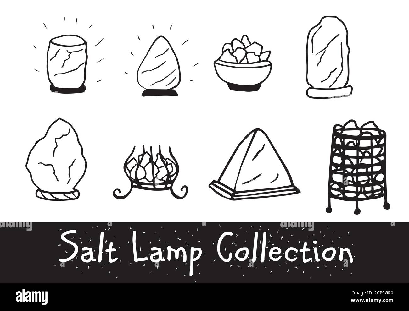 Unique Line Style Vector Salt Lamp collection Stock Vector Image & Art ...