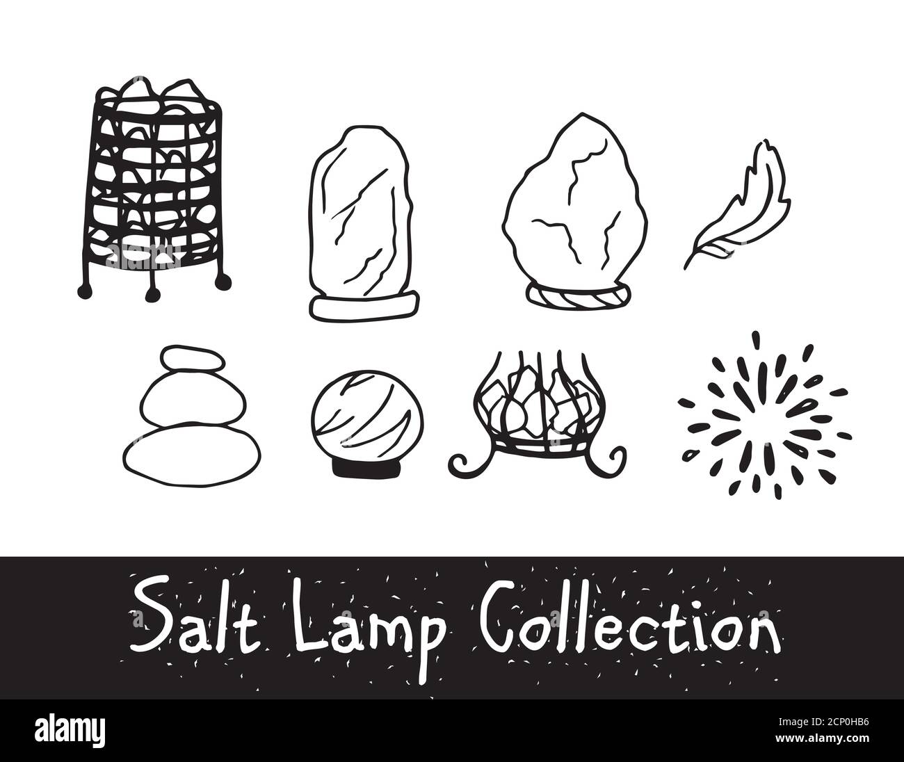 Unique Line Style Vector Salt Lamp collection Stock Vector Image & Art ...