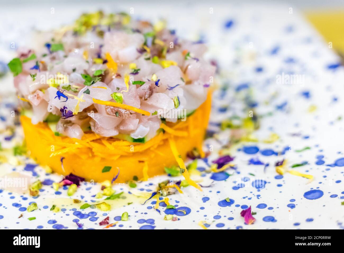 raw fish food dish according to Italian cuisine Stock Photo - Alamy