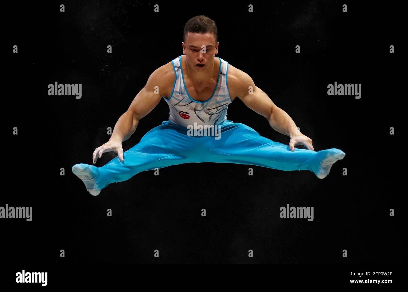 Artistic gymnastics mens parallel bars final hi-res stock photography ...