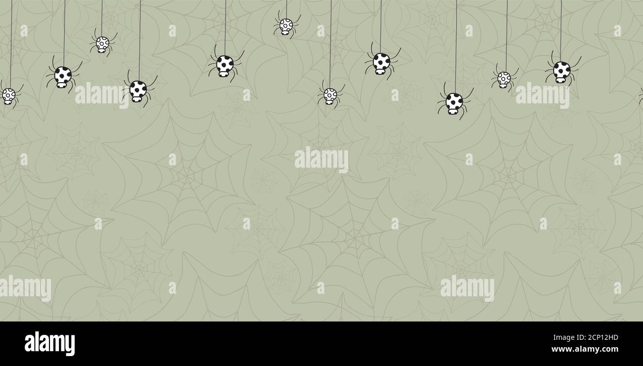 Drop in spiders dropping in from the top on a web filled gray ...