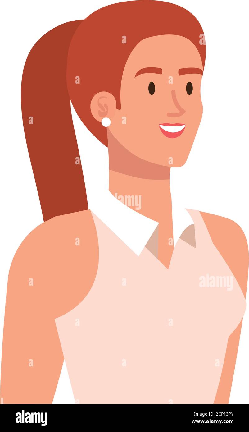 woman cartoon with white shirt vector design Stock Vector Image & Art ...