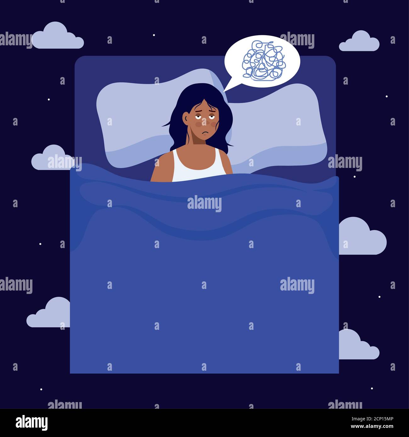 Bedtime nightmare sleep disorder woman hi-res stock photography and ...