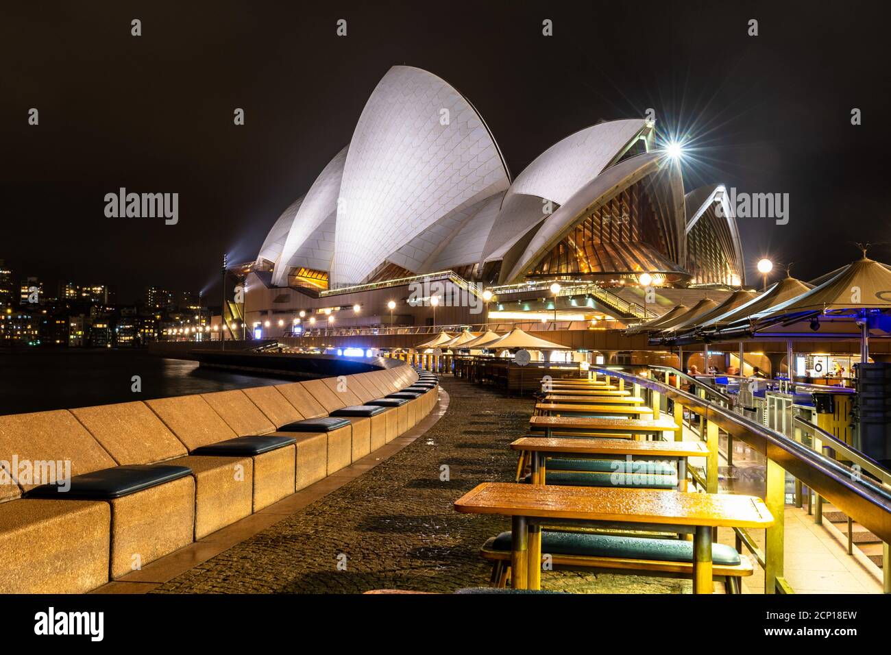 Sydney, Australia - 10 2018: The Opera House illuminated at night Stock ...