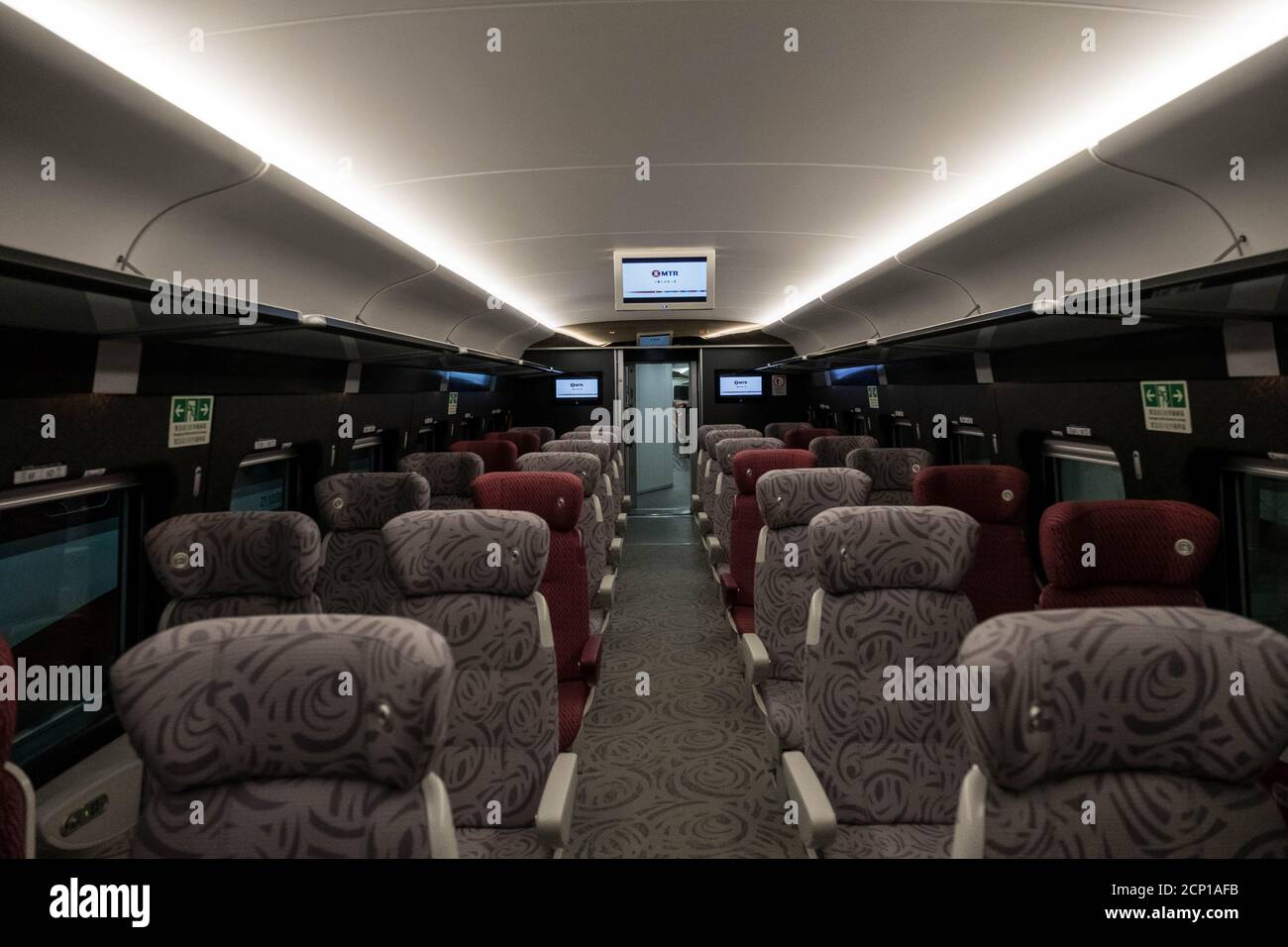 Rows Of Seats Inside Of A Train High Resolution Stock Photography and ...