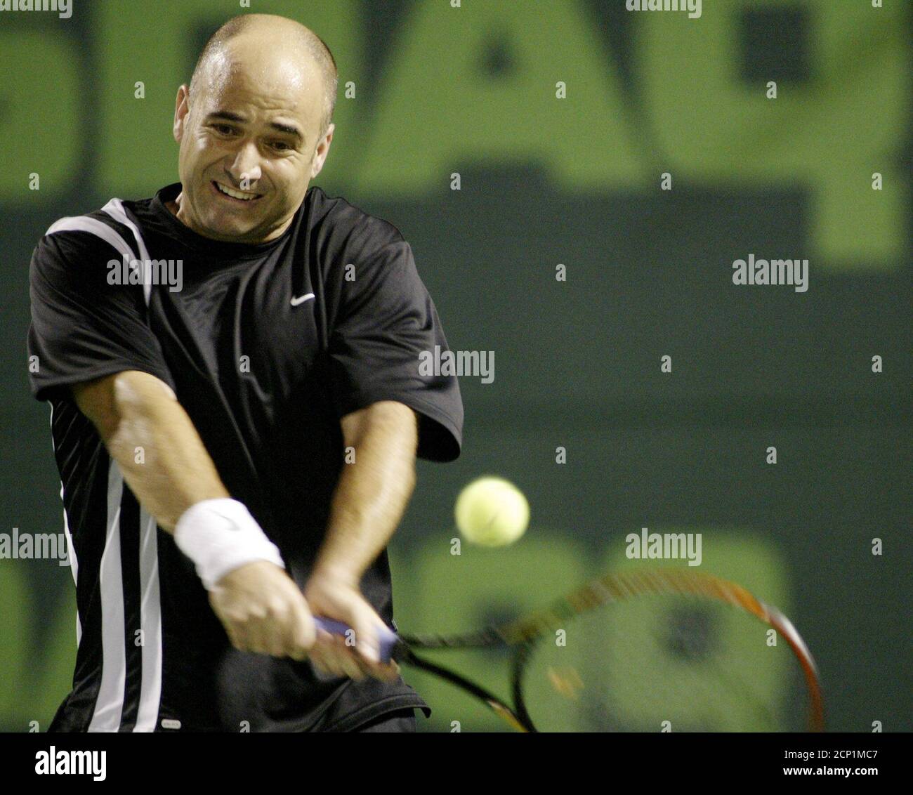 Mark philippoussis returns to andre agassi hi-res stock photography and ...