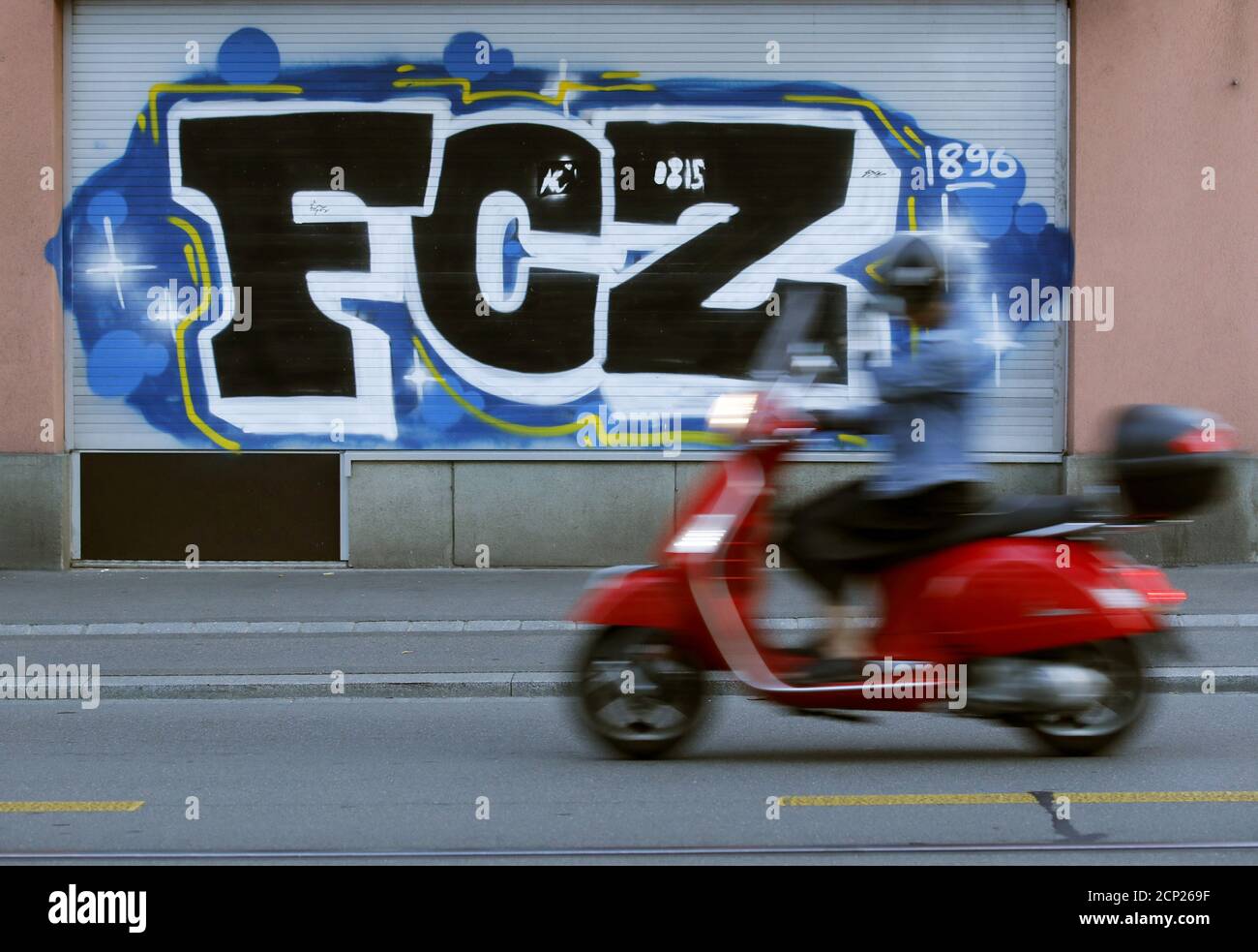 Graffiti on roller shutter hi-res stock photography and images - Alamy