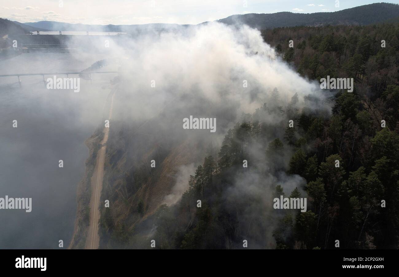 Siberian taiga aerial hi-res stock photography and images - Alamy