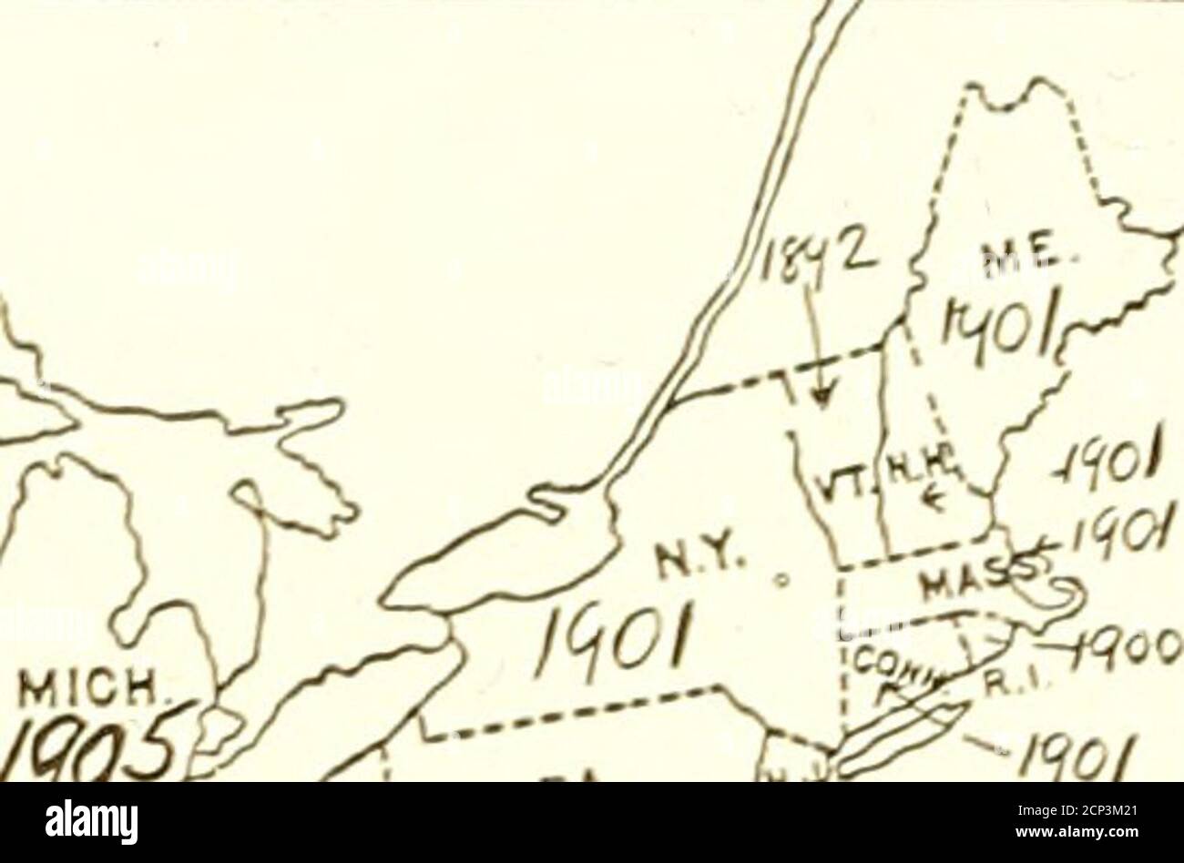 . Bird lore . MAP OF STATES HAVING AN AUDUBON SOCIETY, WITH THE YEAR ...