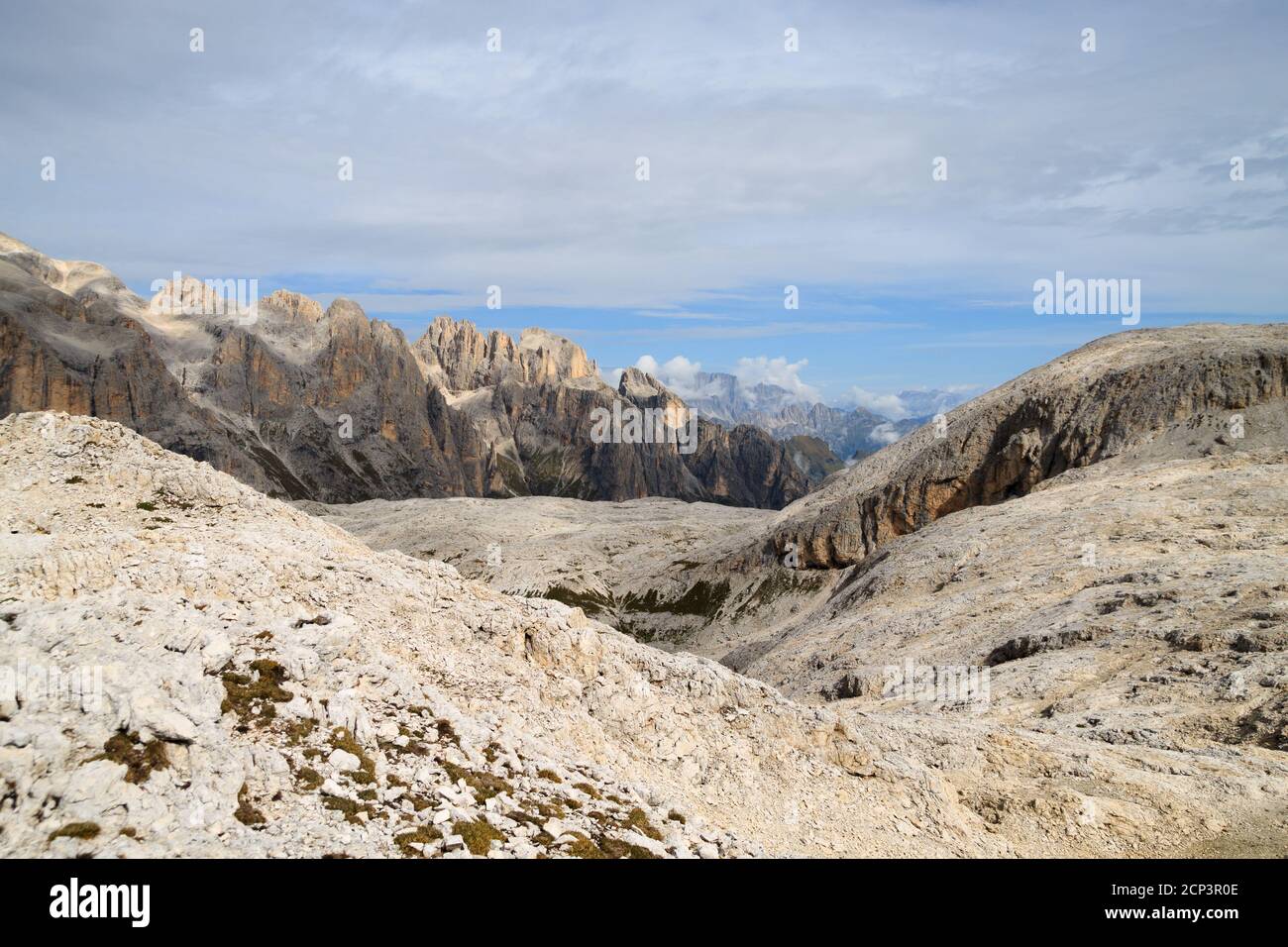 Dolomites landscape, Rosetta plateau, San Martino di Castrozza. Italian ...
