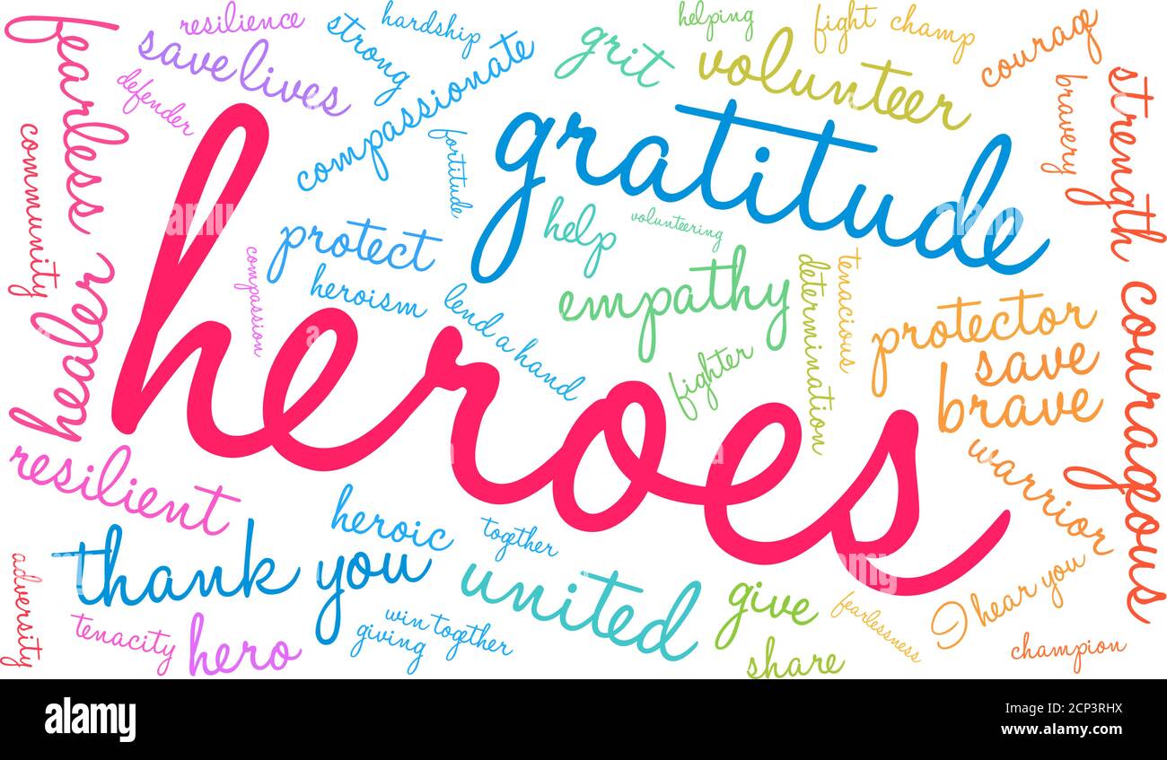 Heroes word cloud on a white background Stock Vector Image & Art - Alamy