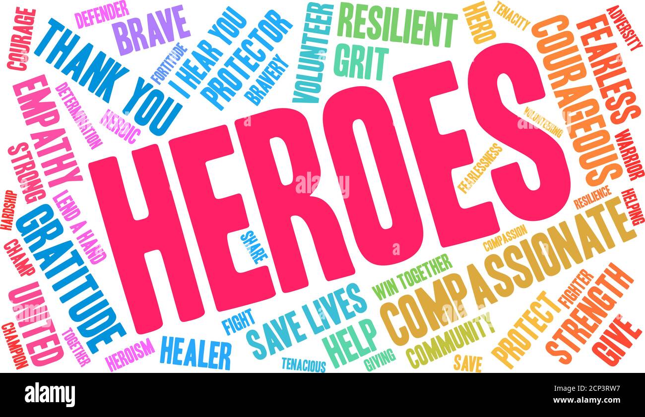 Heroes word cloud on a white background Stock Vector Image & Art - Alamy
