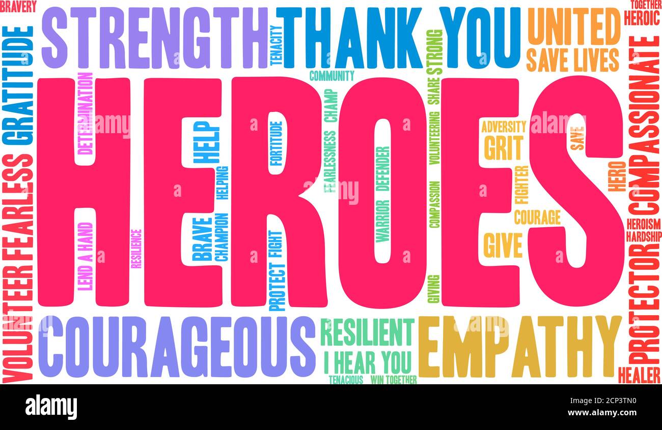 Heroes word cloud on a white background Stock Vector Image & Art - Alamy