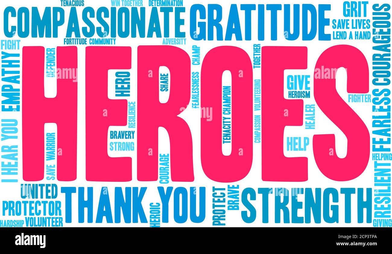 Heroes word cloud on a white background Stock Vector Image & Art - Alamy