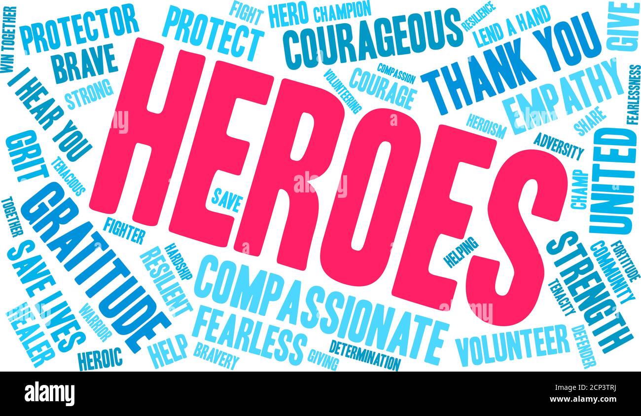 Heroes word cloud on a white background Stock Vector Image & Art - Alamy