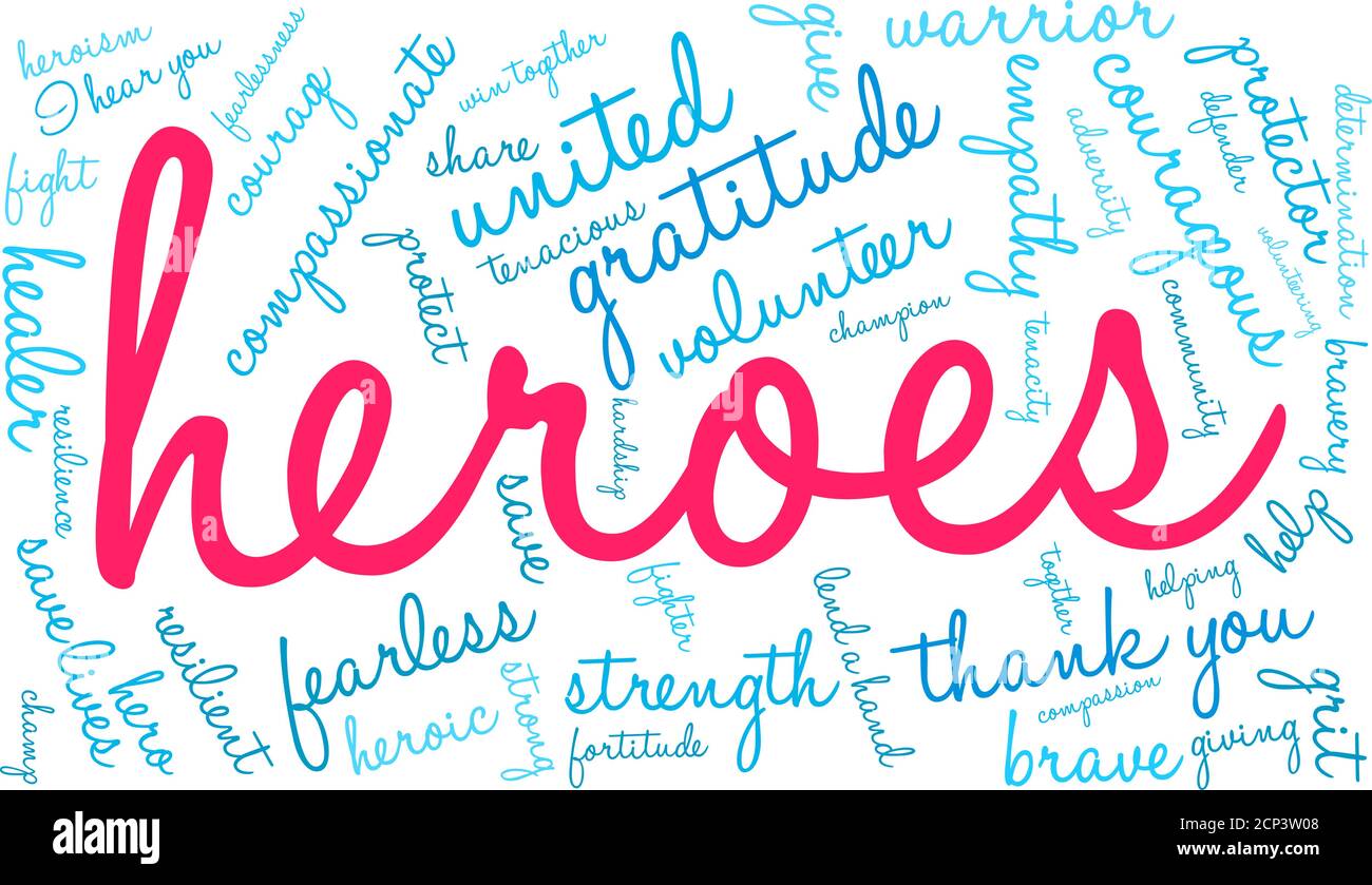 Heroes word cloud on a white background Stock Vector Image & Art - Alamy