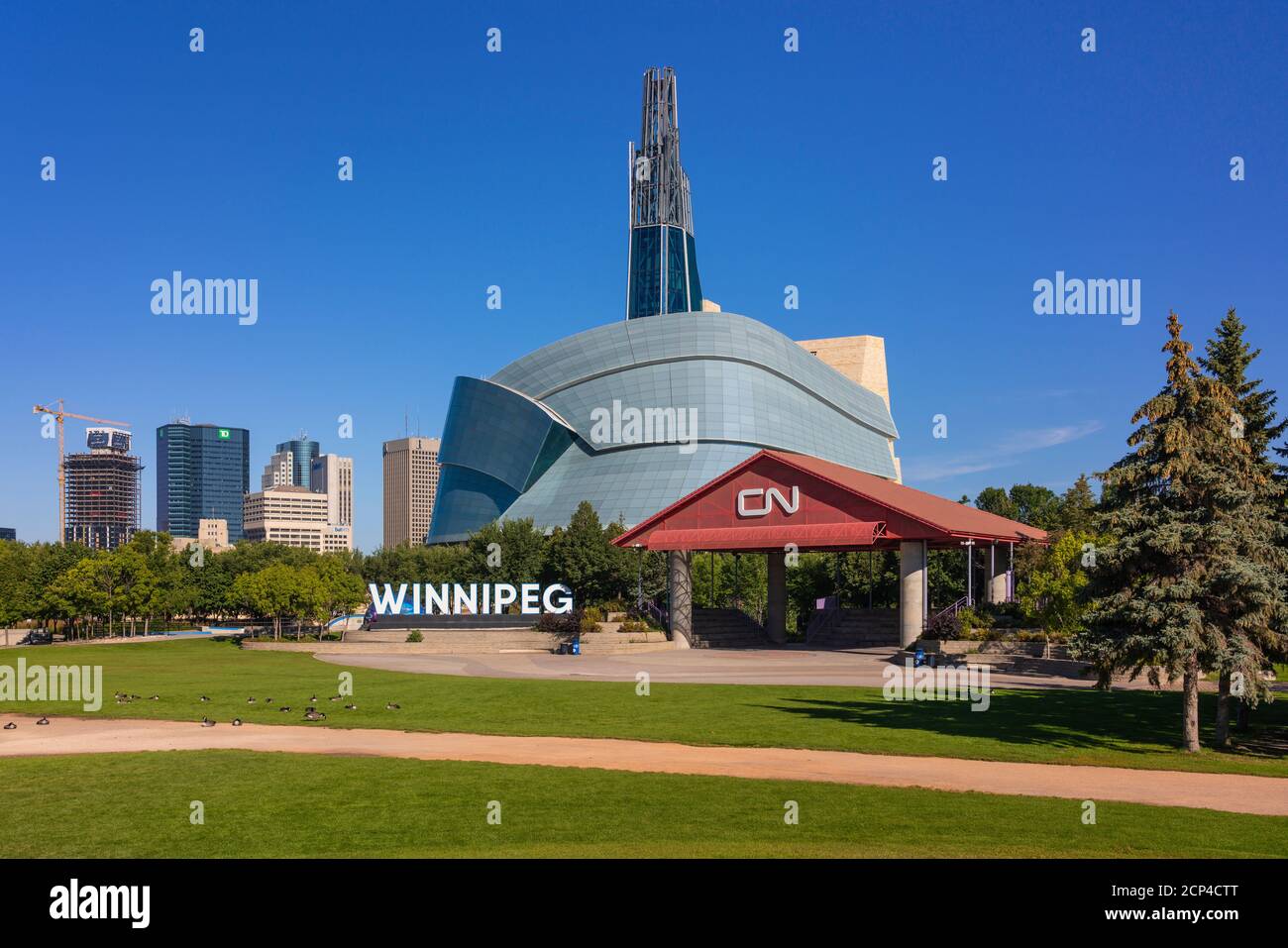 The Museum for Human Rights The forks, Winnipeg, Manitoba, Canada Stock ...