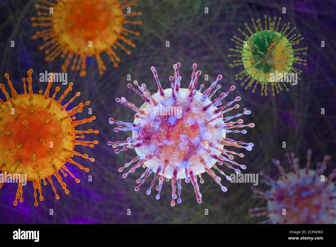 Group of viruses, computer illustration Stock Photo - Alamy