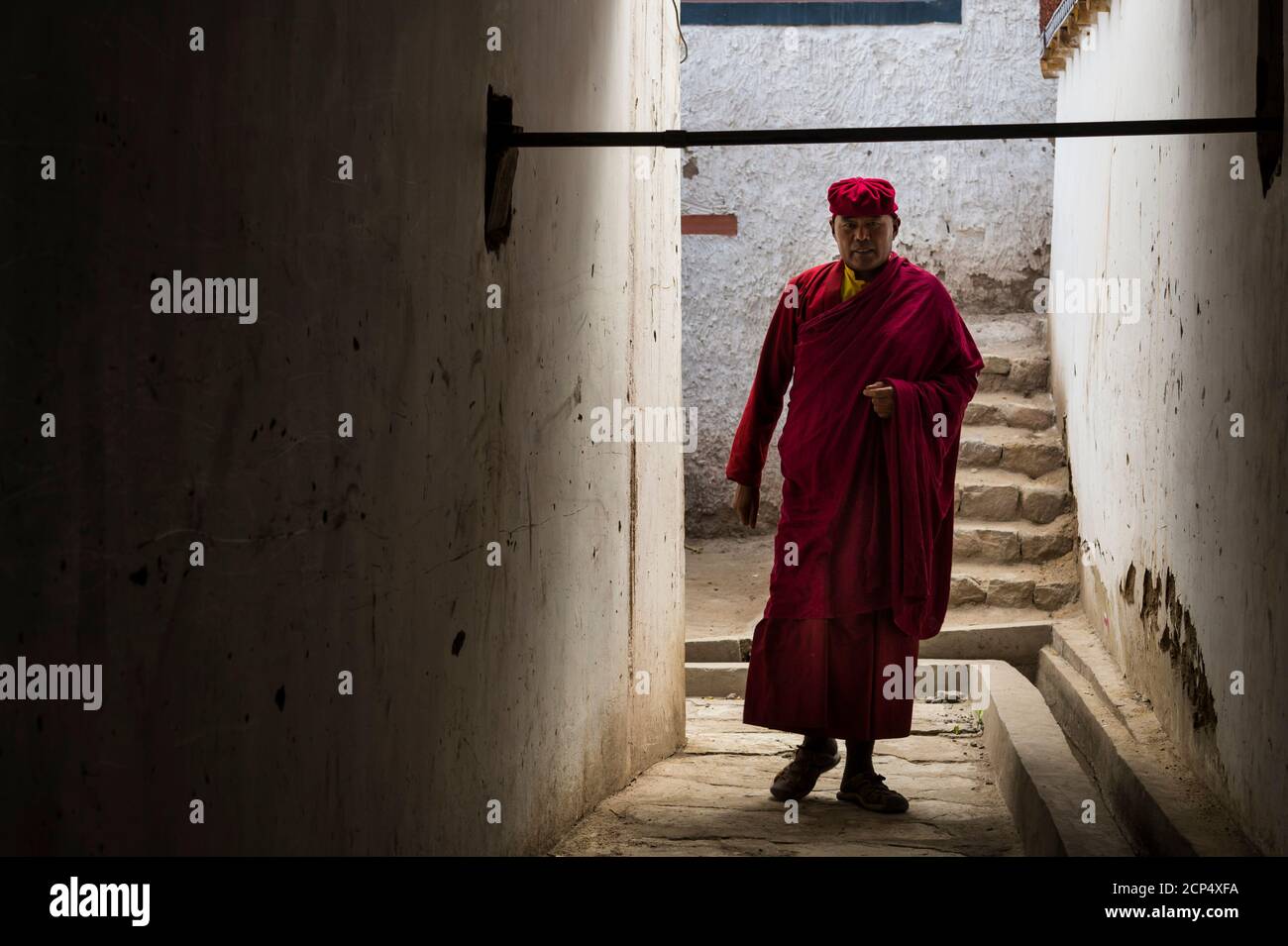 Monk in the Hemis Gompa Monastery Stock Photo - Alamy