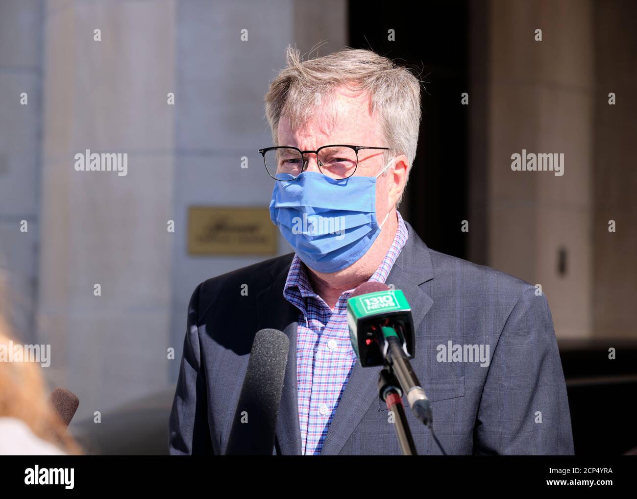 Ottawa Mayor, Jim Watson, being interviewed outside Stock Photo - Alamy
