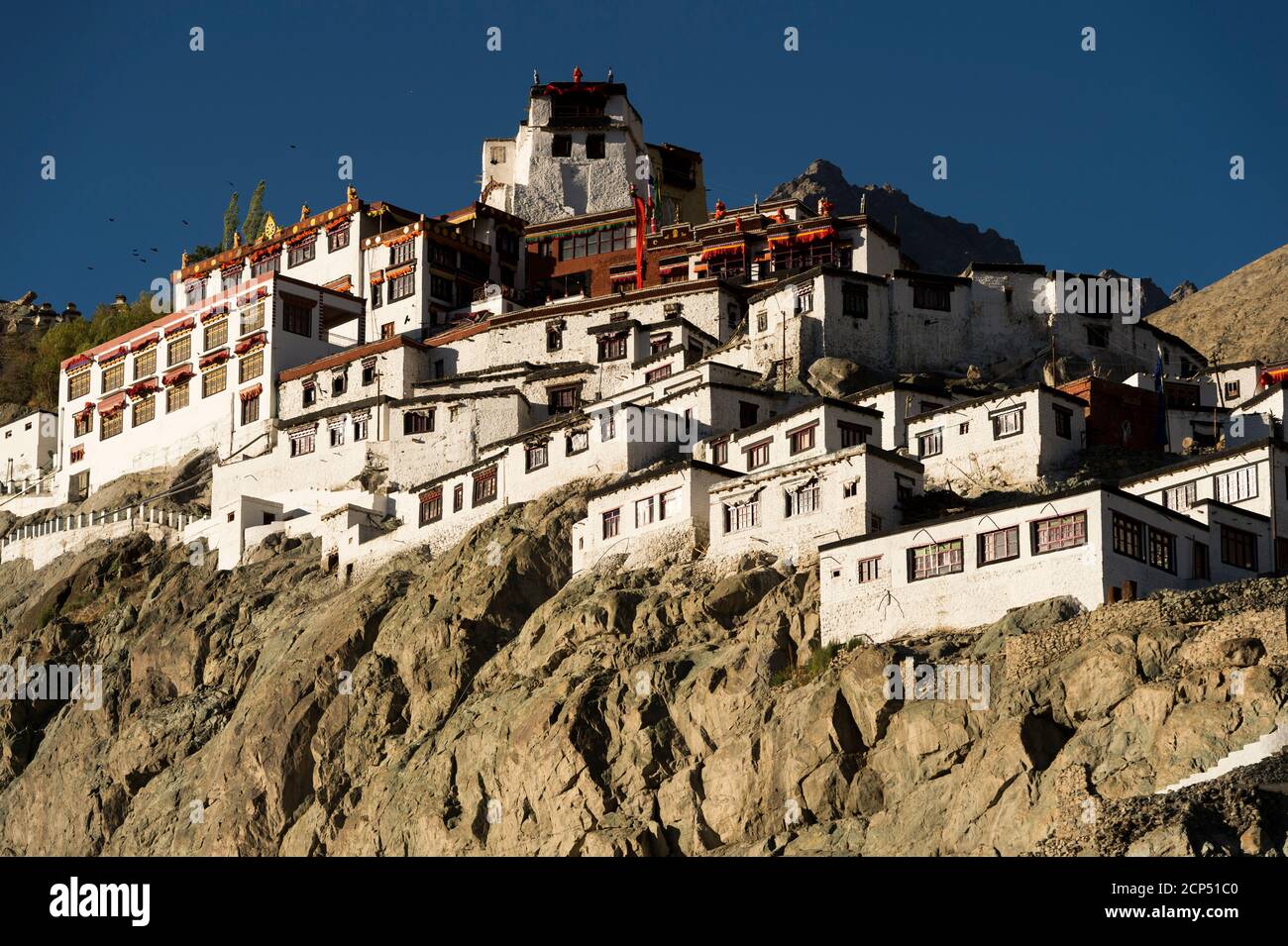 the Nubra Valley with the village of Diskit with the monastery Galdan ...