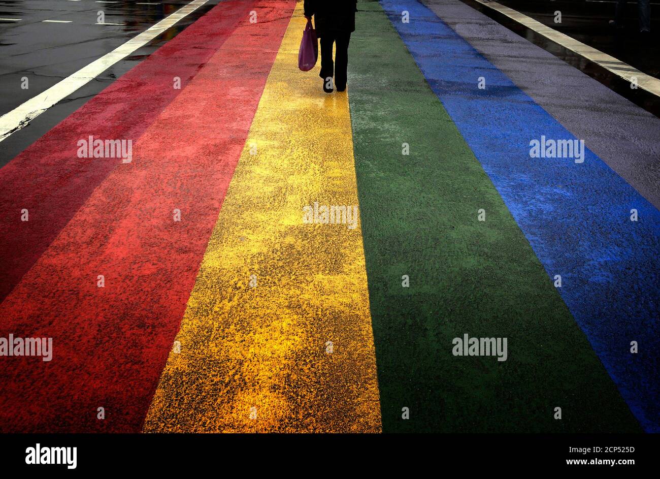 Rainbow Pedestrian Crossing High Resolution Stock Photography and ...