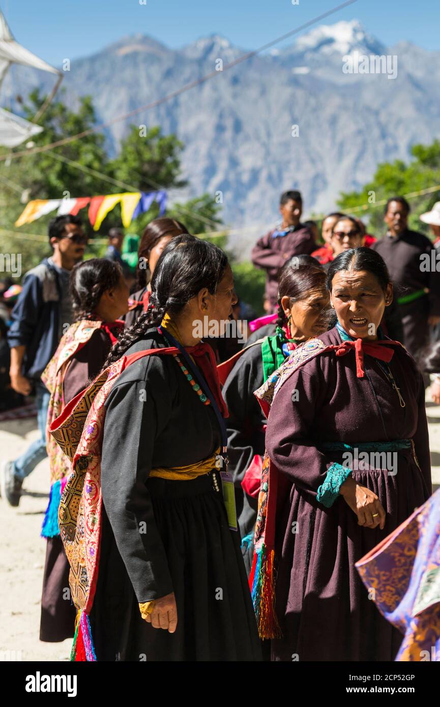 the Nubra Valley with the village of Sumur, the Dalai Lama visiting the ...