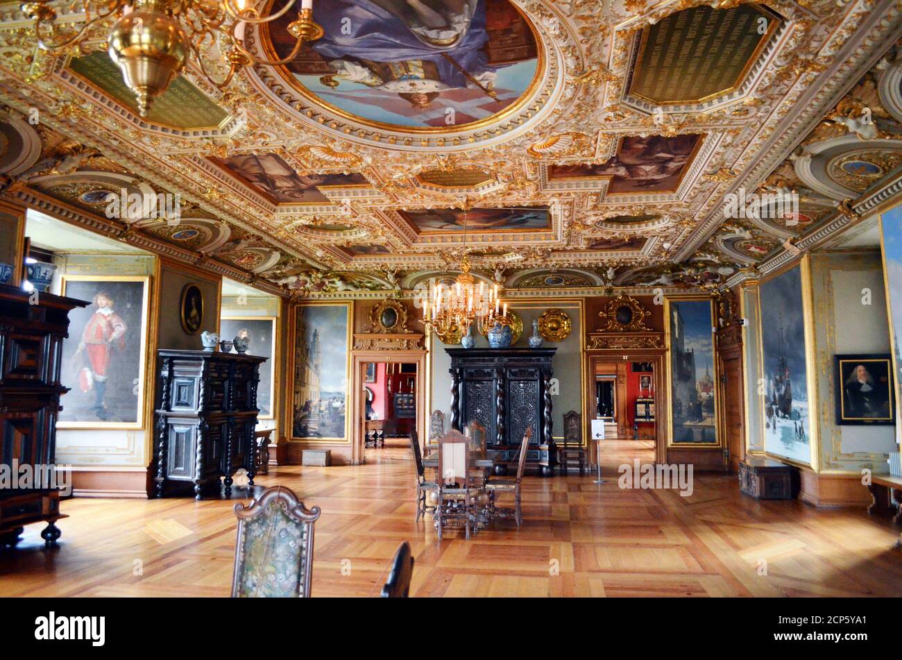 Denmark - Stateroom Inside Frederiksborg Castle Stock Photo - Alamy