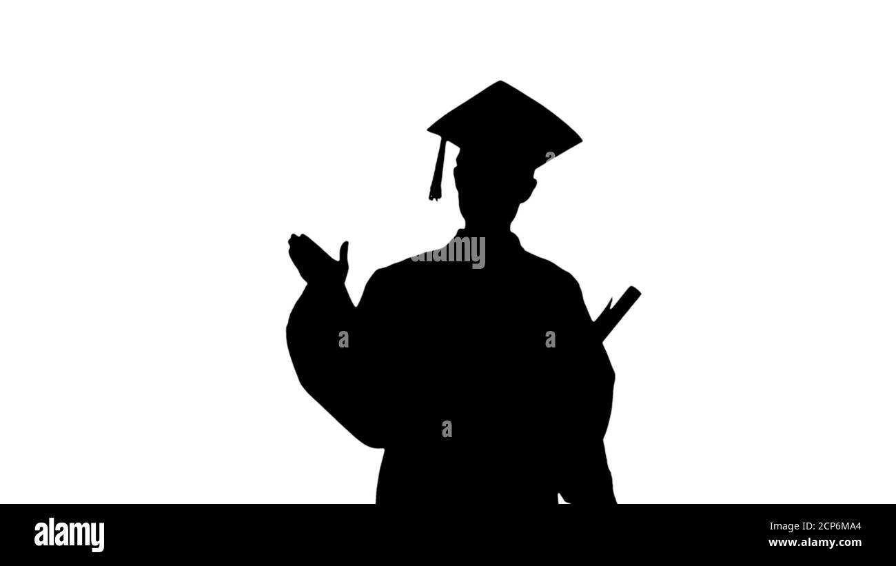 Graduate Walking Silhouette