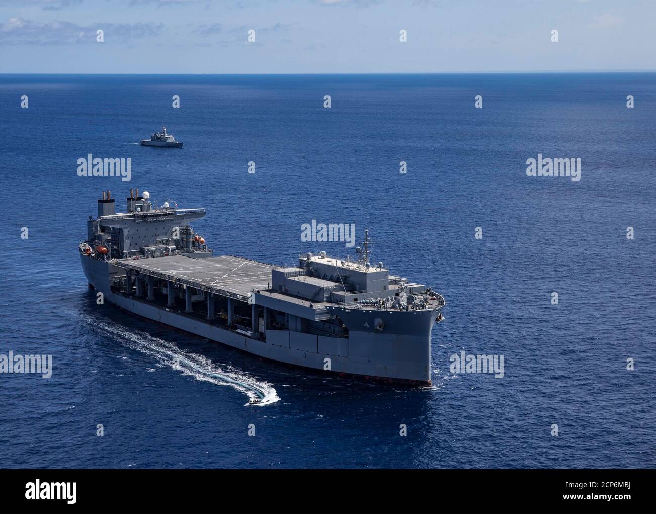 The Expeditionary Sea Base USS Hershel “Woody” Williams (ESB 4), front ...