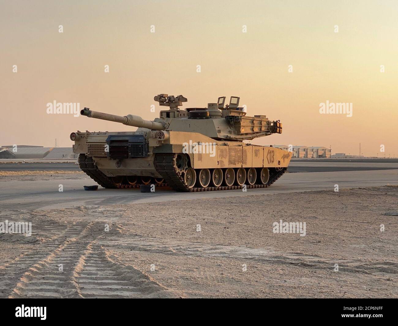 An M1A2 Abrams Tank, from the 1st Battalion, 6th Infantry Regiment, 2nd ...