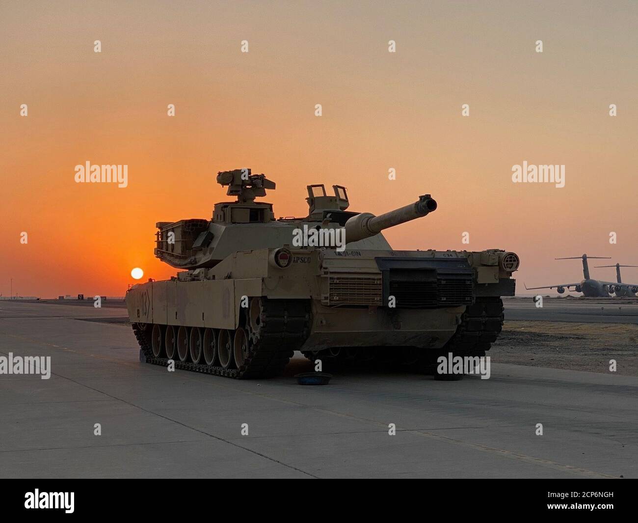 An M1A2 Abrams Tank, from the 1st Battalion, 6th Infantry Regiment, 2nd ...