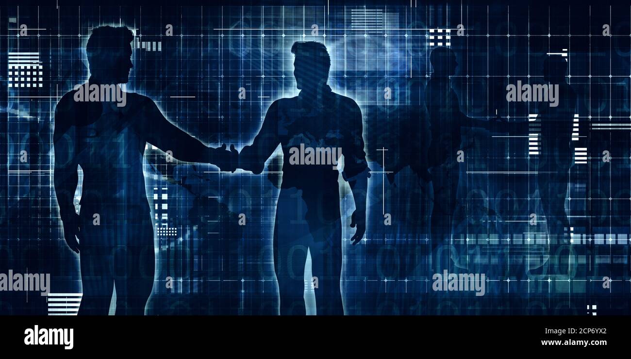 Companies Partnering Up in Technology Industry as Business Concept ...