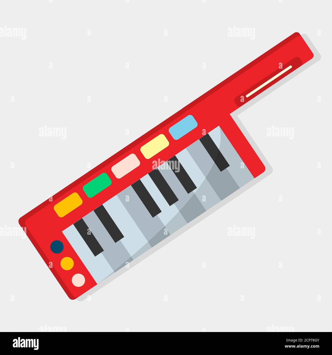 keytar music instrument vector illustration in flat style Stock Vector ...