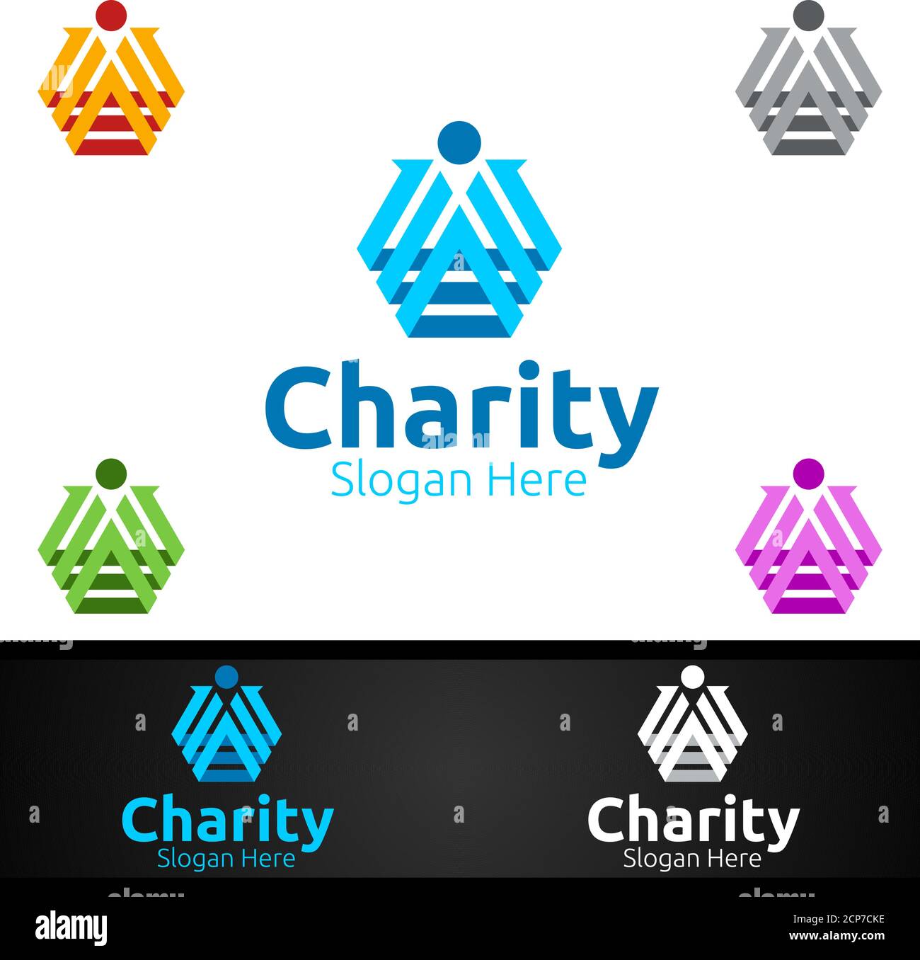Human Helping Hand Charity Foundation Creative Logo for Voluntary ...