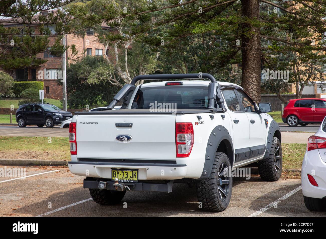 Ford Ranger hirider ute truck in white parked in Sydney,NSW,Australia ...