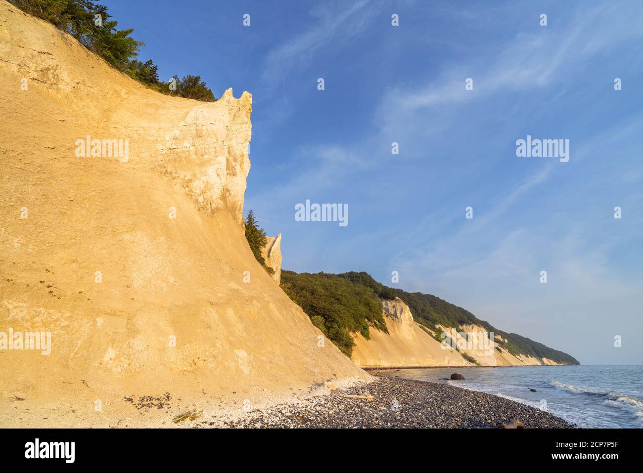 Chalk cliffs at Møns Klint on the island of Møn, Sjælland, Denmark ...