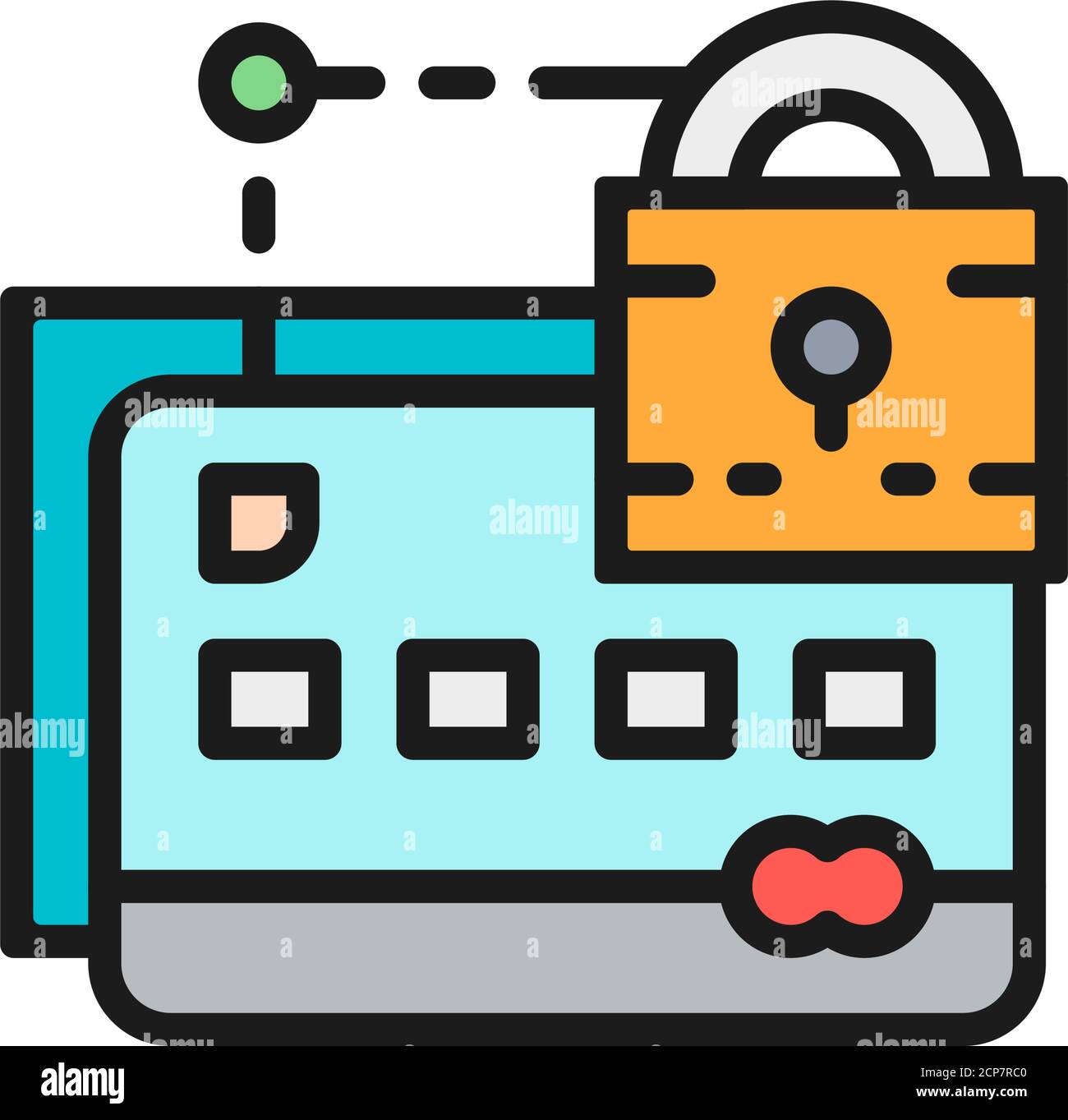 Credit card warning flat Cut Out Stock Images & Pictures - Alamy