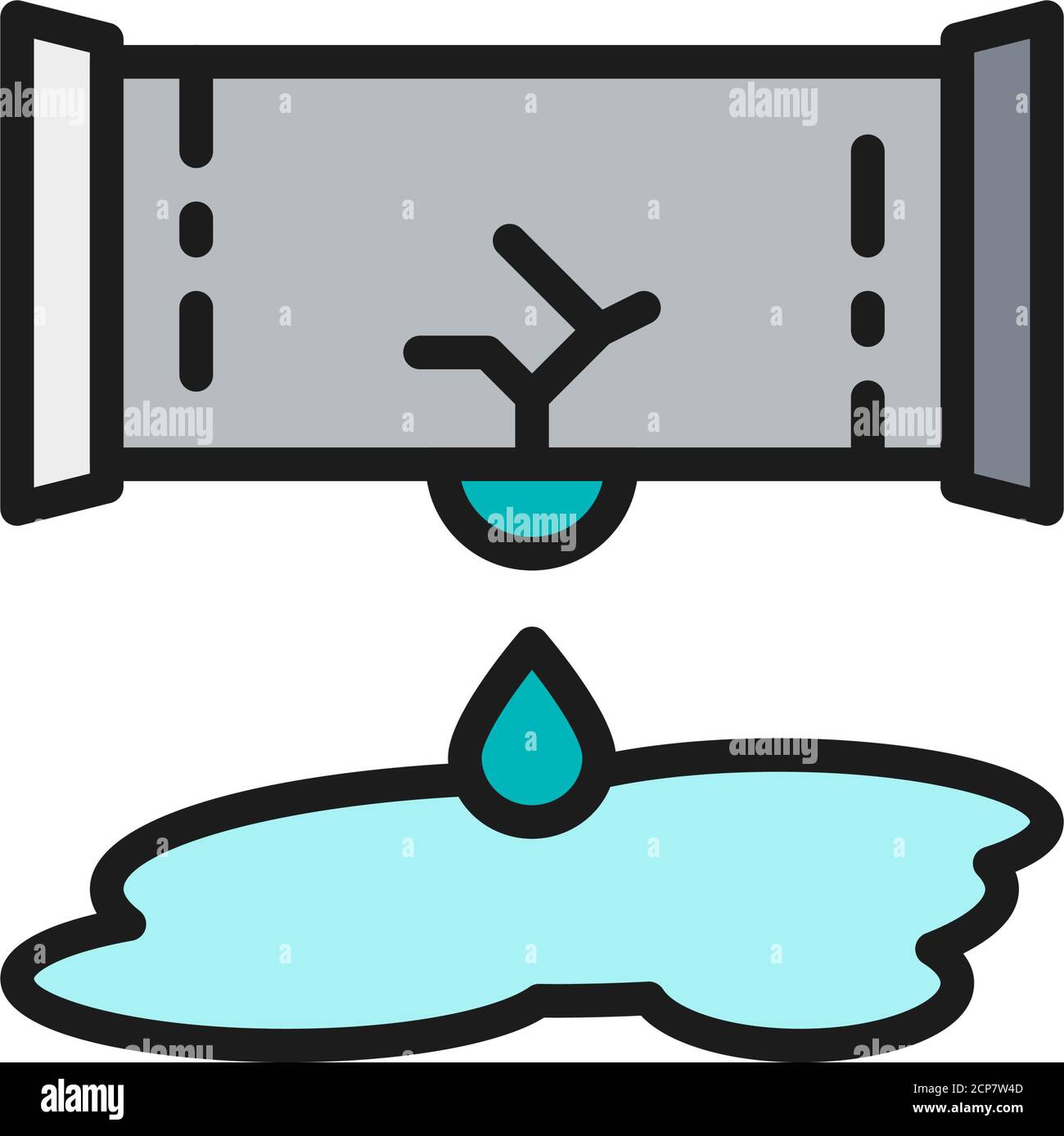 Burst water pipe Stock Vector Images - Alamy