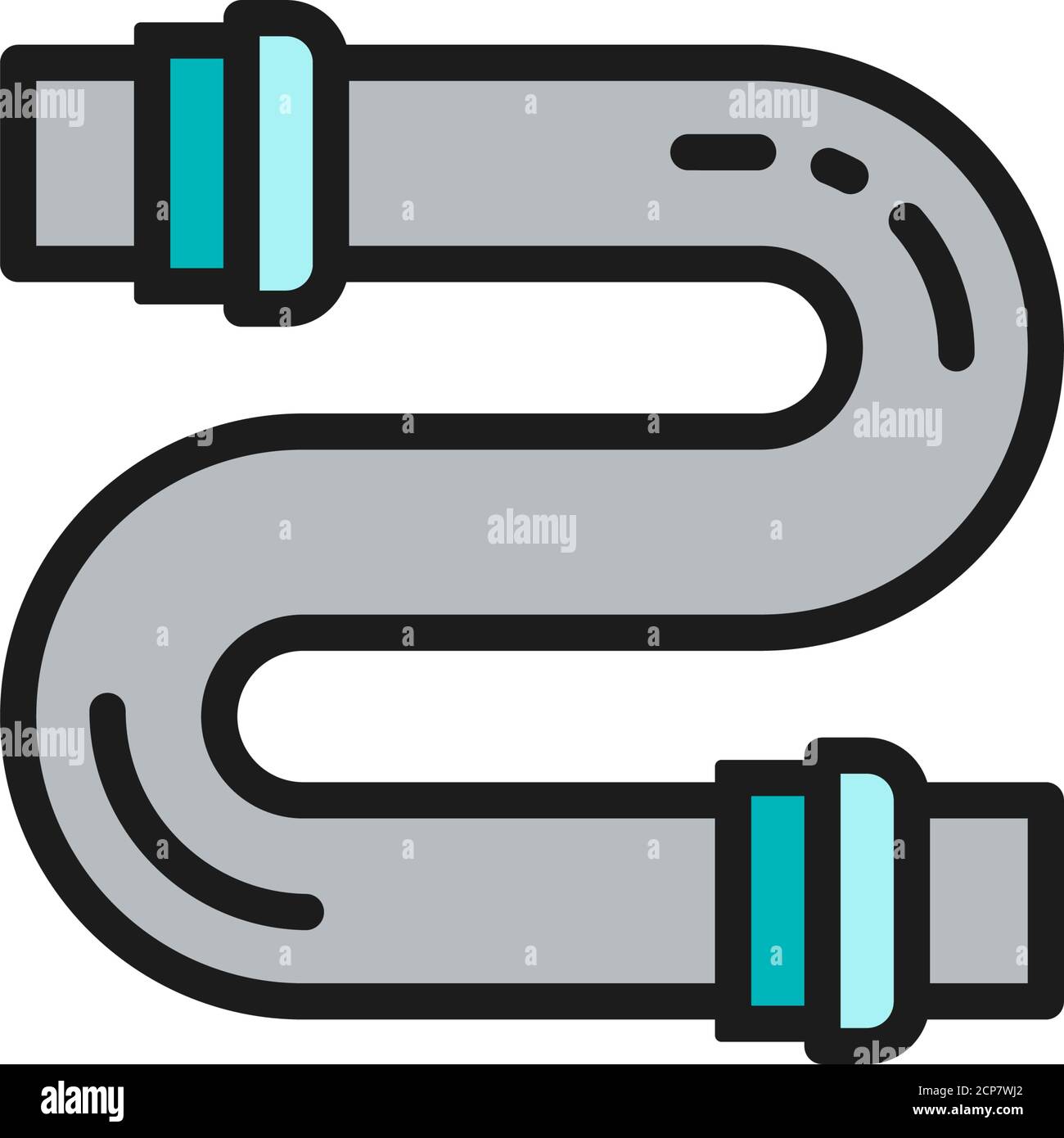 Vector water pipe flat color line icon Stock Vector Image & Art - Alamy