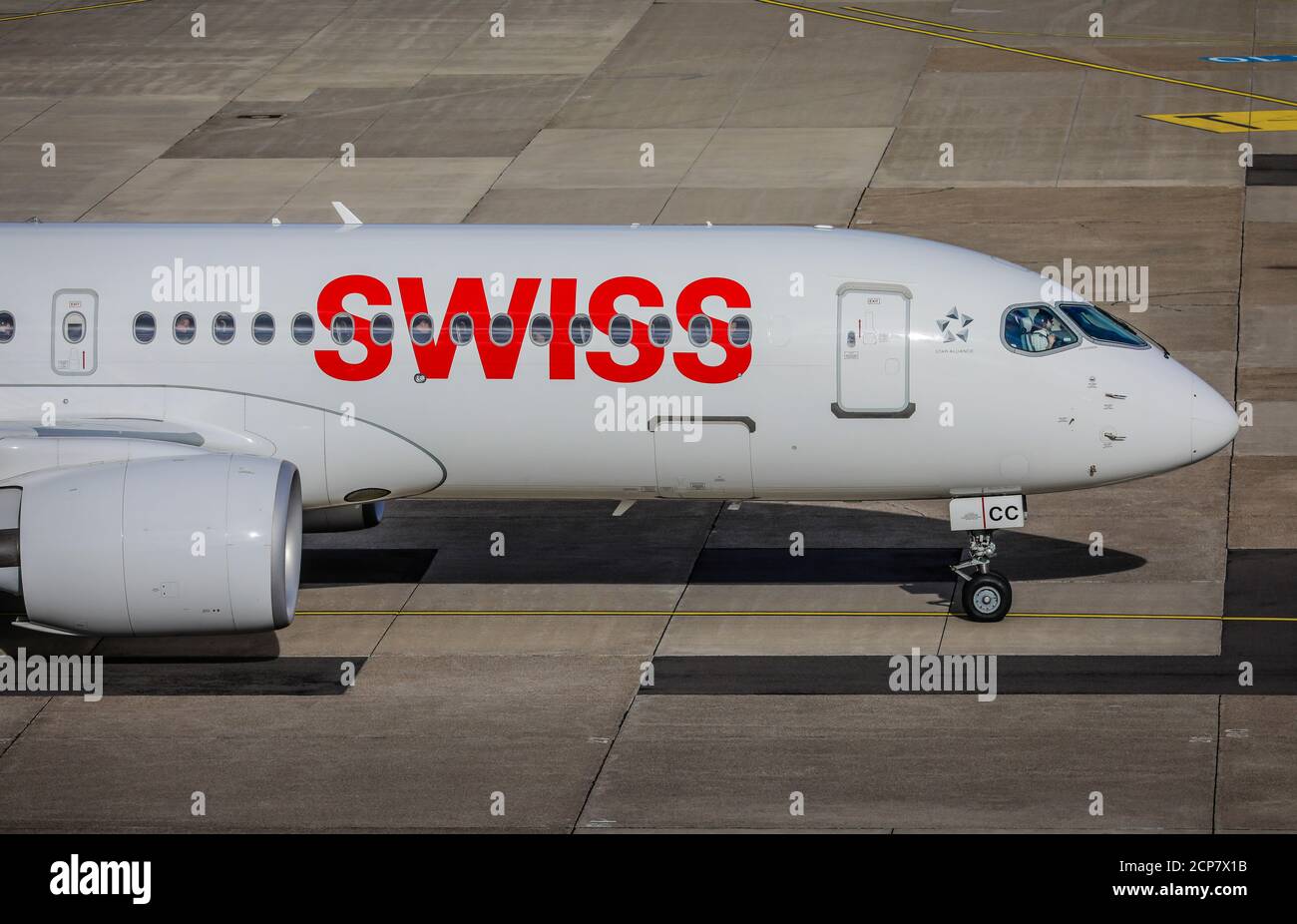 Duesseldorf, North Rhine-Westphalia, Germany - SWISS Airplane ...