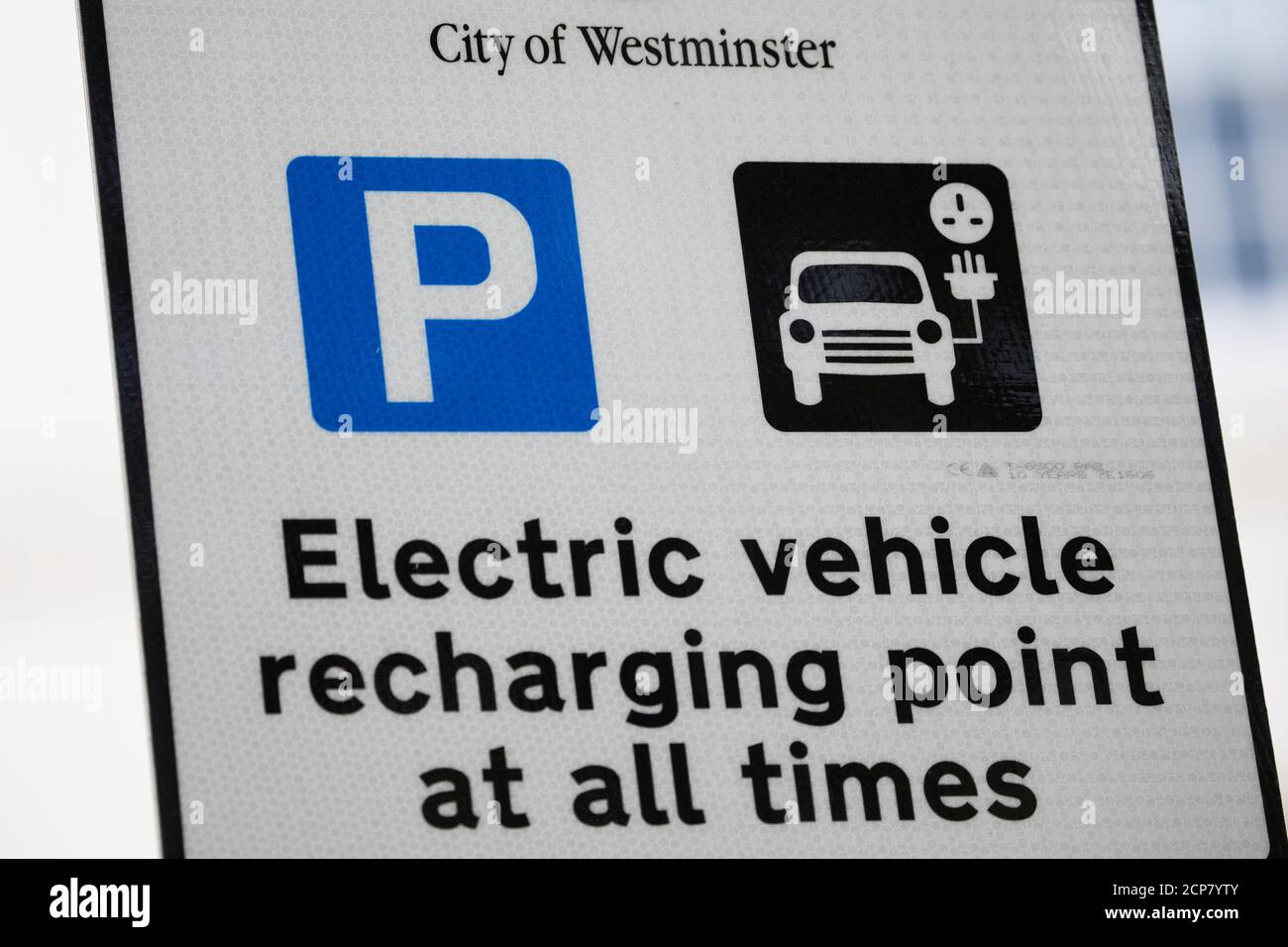Electric Vehicle Car Charging Point Notice High Resolution Stock ...