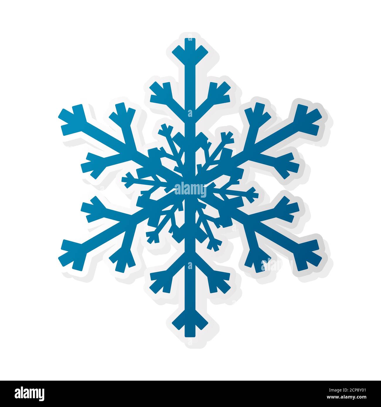 Sticker snowflake on a white background. Vector illustration Stock ...
