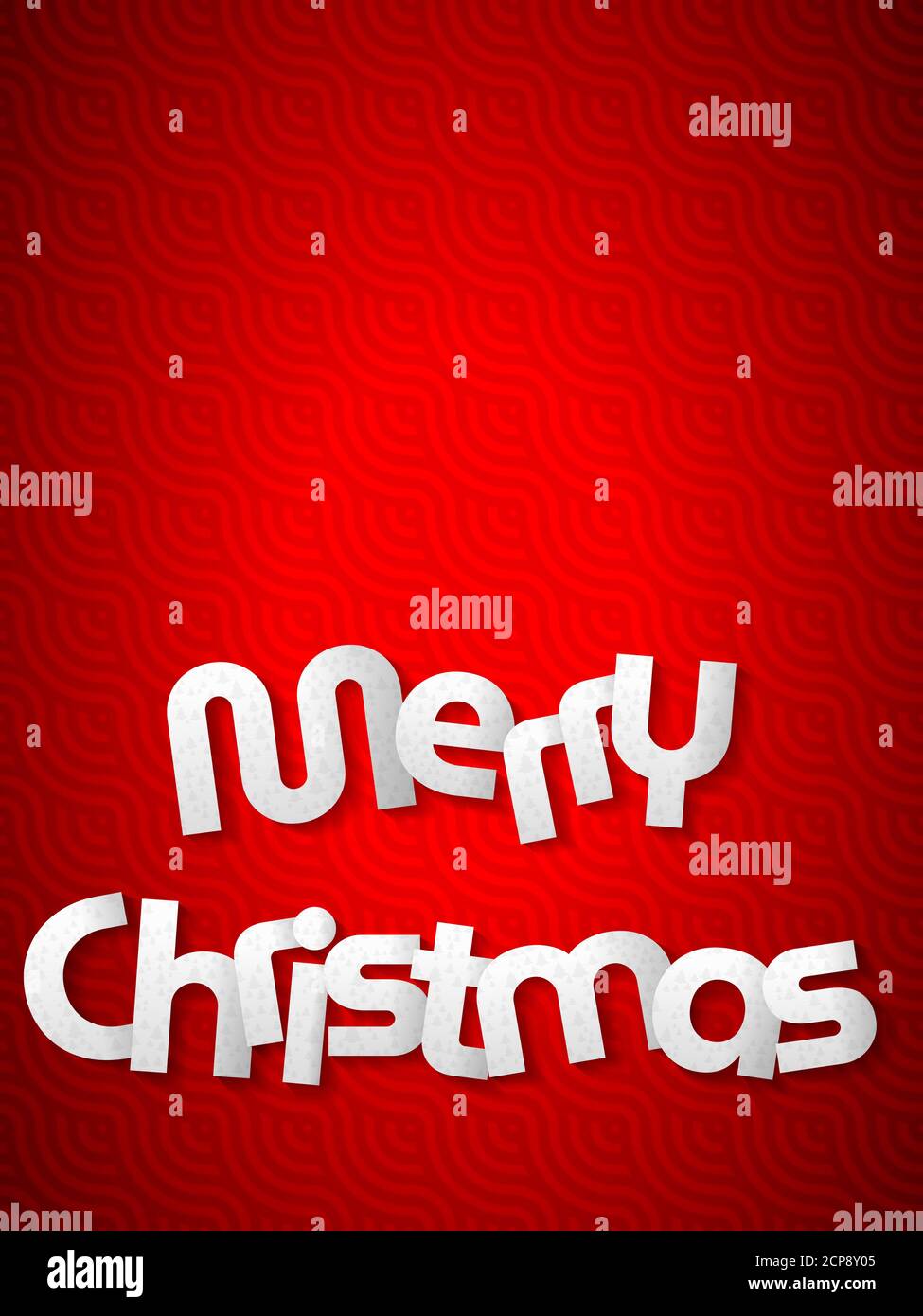 Paper Merry Christmas text background. Vector illustration Stock Photo ...