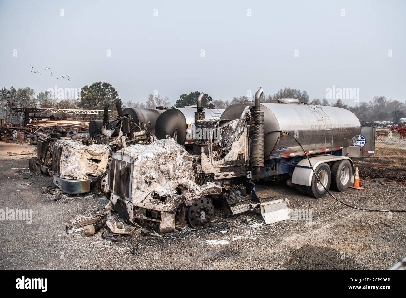 Talent, Ore. 18th Sep, 2020. A general view of the aftermath of the ...