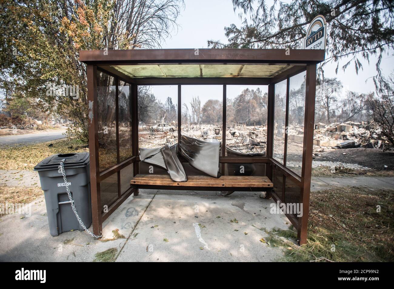 Talent, Ore. 18th Sep, 2020. A general view of the aftermath of the ...